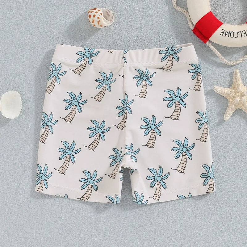 Beachy Palm Tree Swim Trunks for Baby & Toddler Boys – Bitsy Bug Boutique