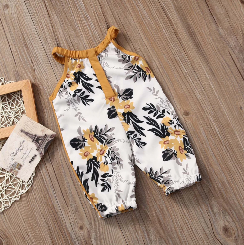 Yellow Flower Romper Clothes for Baby Girl and Toddler – Bitsy Bug Boutique