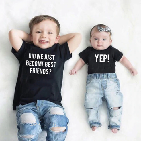 Best Friend Matching Onesie & T-Shirts for Baby & Toddler Boys & Girls ...