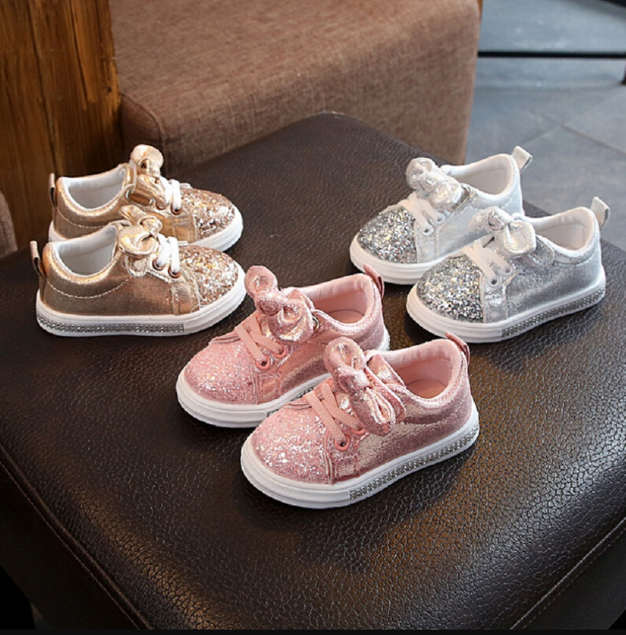 Baby Girl Bow Tie Sneaker Shoes for Baby and Toddler Girls – Bitsy Bug ...