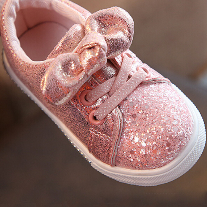 Baby Girl Bow Tie Sneaker Shoes for Baby and Toddler Girls – Bitsy Bug ...