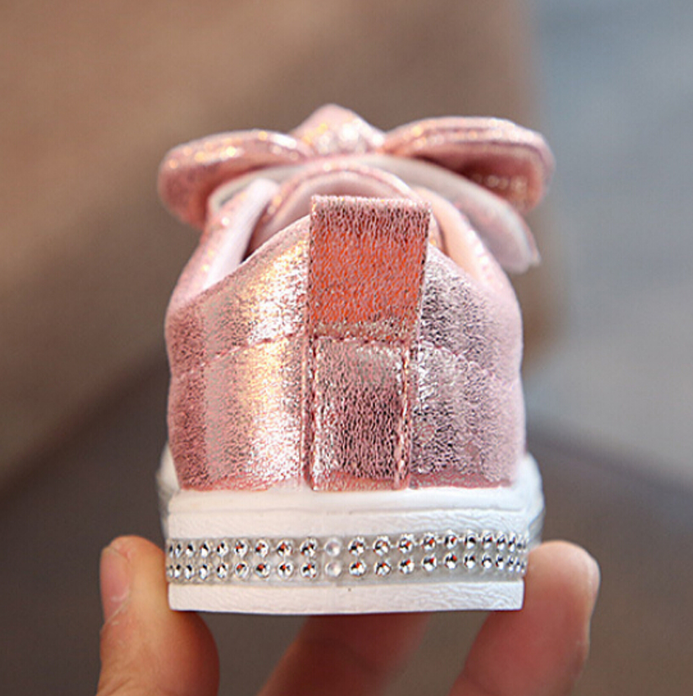 Baby Girl Bow Tie Sneaker Shoes for Baby and Toddler Girls – Bitsy Bug ...
