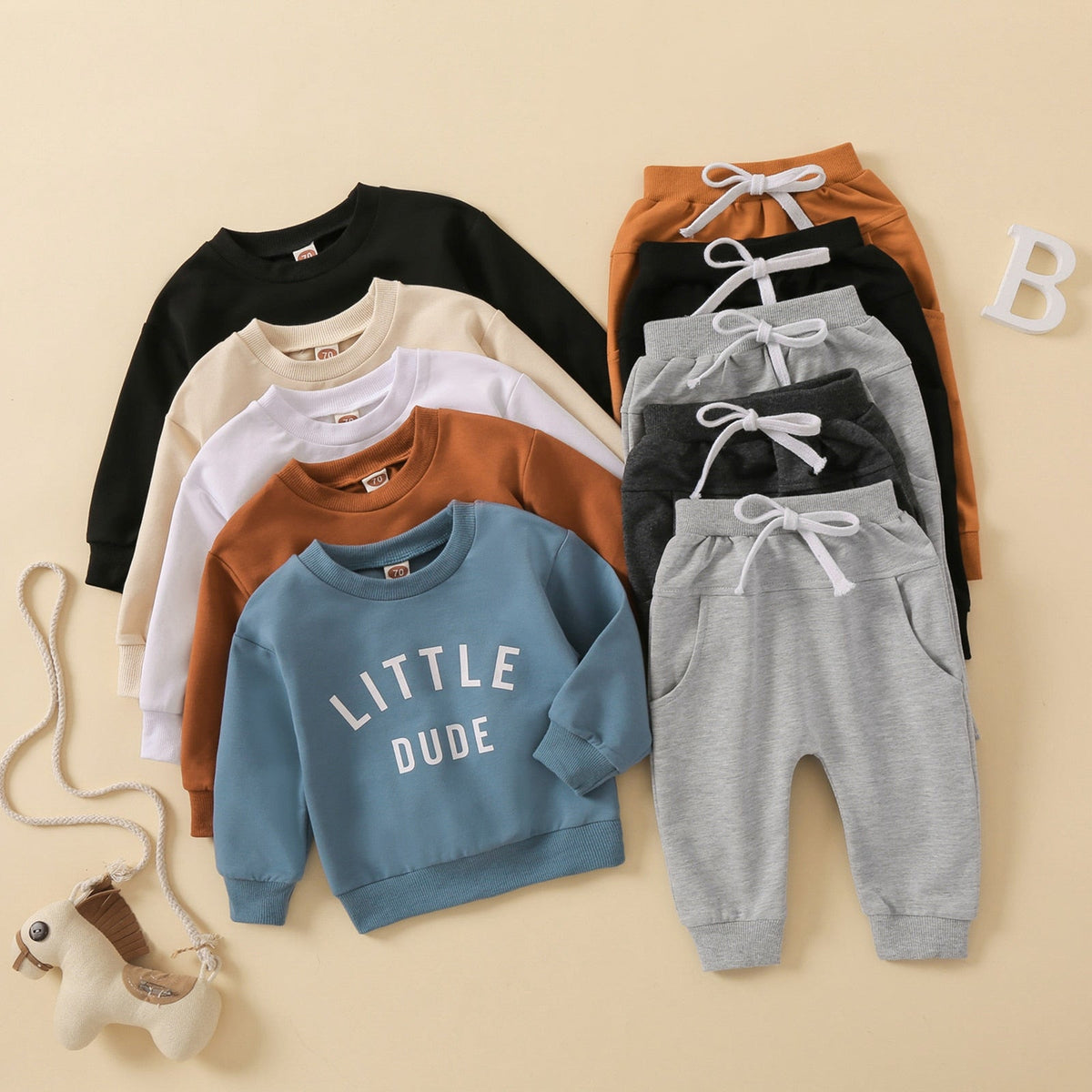 Little Dude Comfy Outfit Set for Baby & Toddler Boys – Bitsy Bug Boutique
