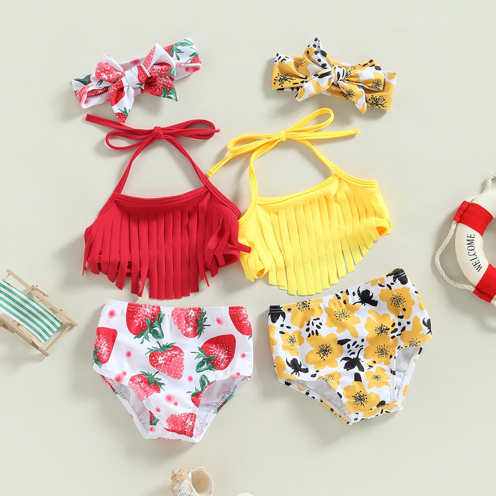 Fruity Floral Tassel Bikini for Baby & Toddler Girls – Bitsy Bug Boutique