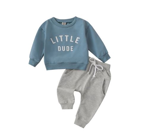 Little Dude Comfy Outfit Set for Baby & Toddler Boys – Bitsy Bug Boutique