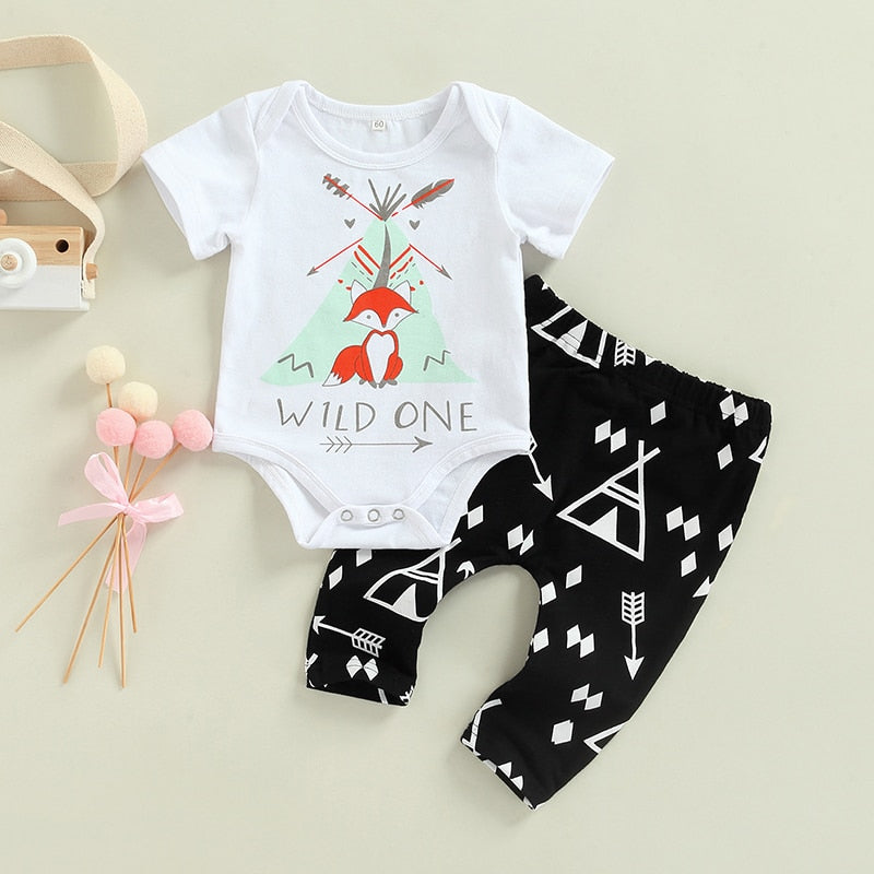 Wild One Fox Outfit for Baby & Toddler Boys – Bitsy Bug Boutique
