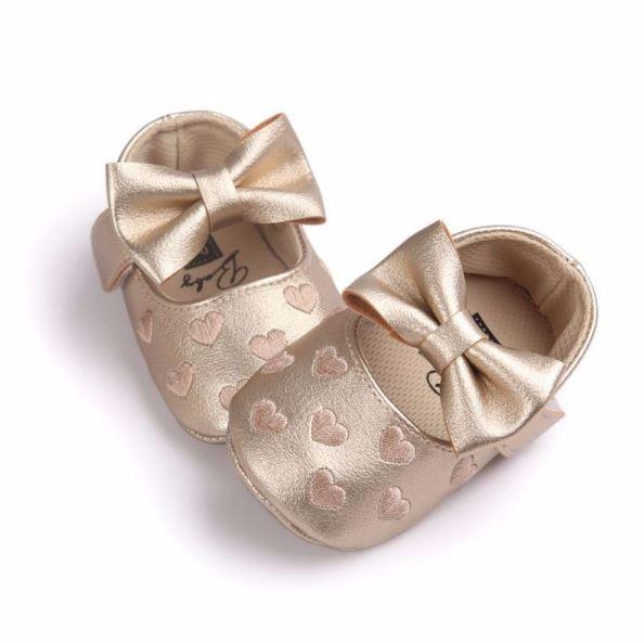 Love Heart Bow Shoes for Baby & Toddler Girls – Bitsy Bug Boutique